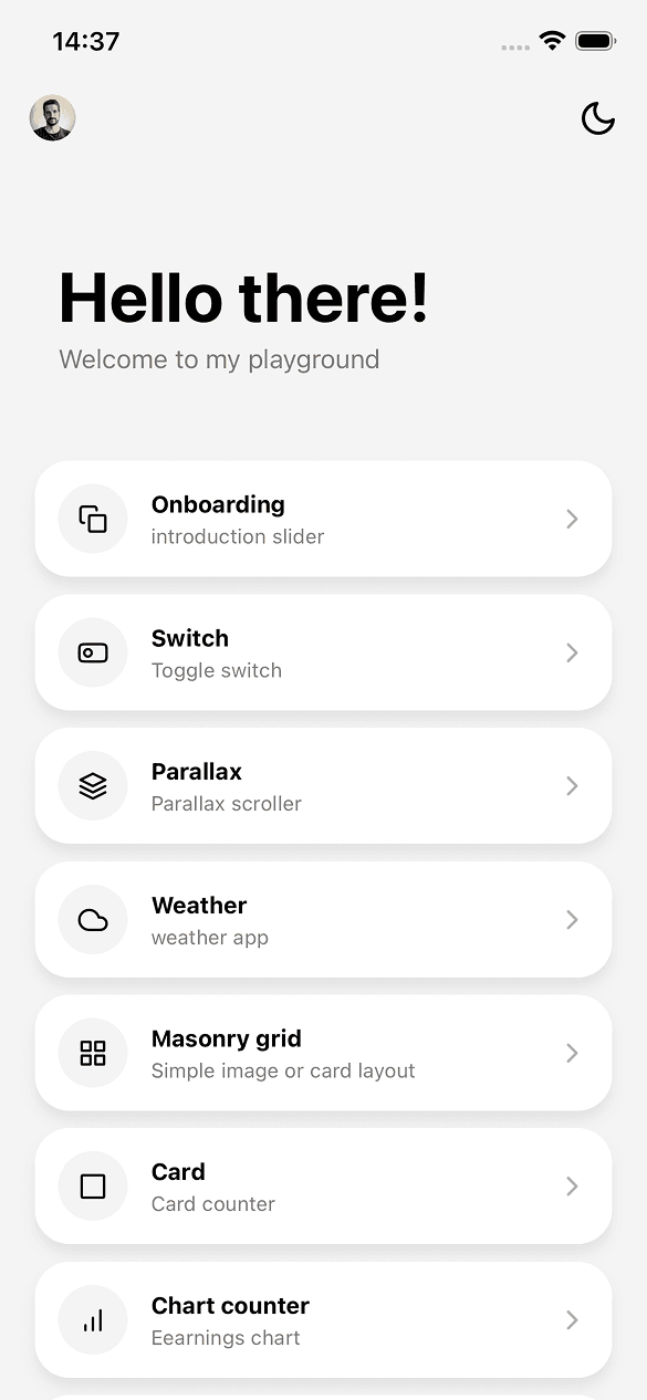 Free Expo Playground - React Native Screens & Components